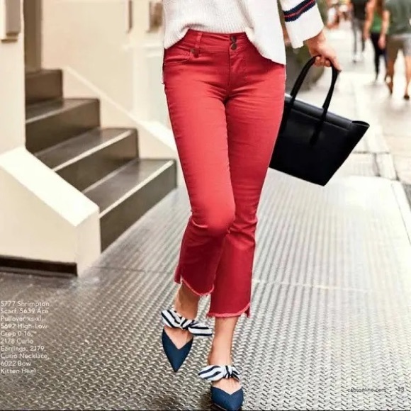 CAbi | Jeans | Cabi High Low Or Hilo Crop Jeans 5692 | Poshmark